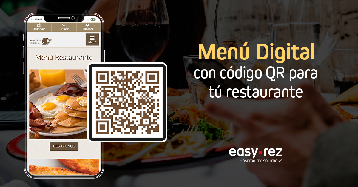Menú digital con código QR para restaurantes – PMS Hotelero, Motor de ...